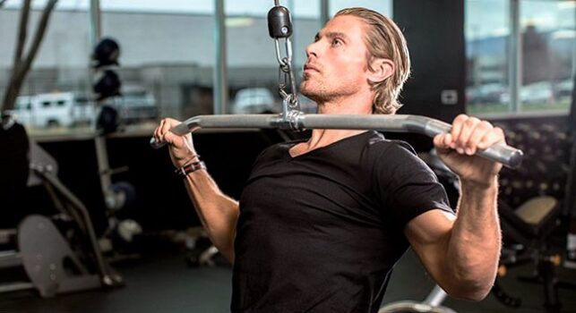 Pullover con polea alta - Musculación Total