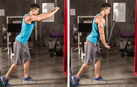 Pullover con polea alta - Musculación Total